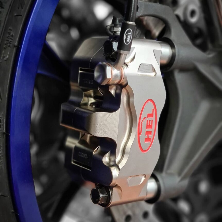 Hel Solid Billet 4 Piston Radial Brake Calipers - Race HQ Motorcycle ...